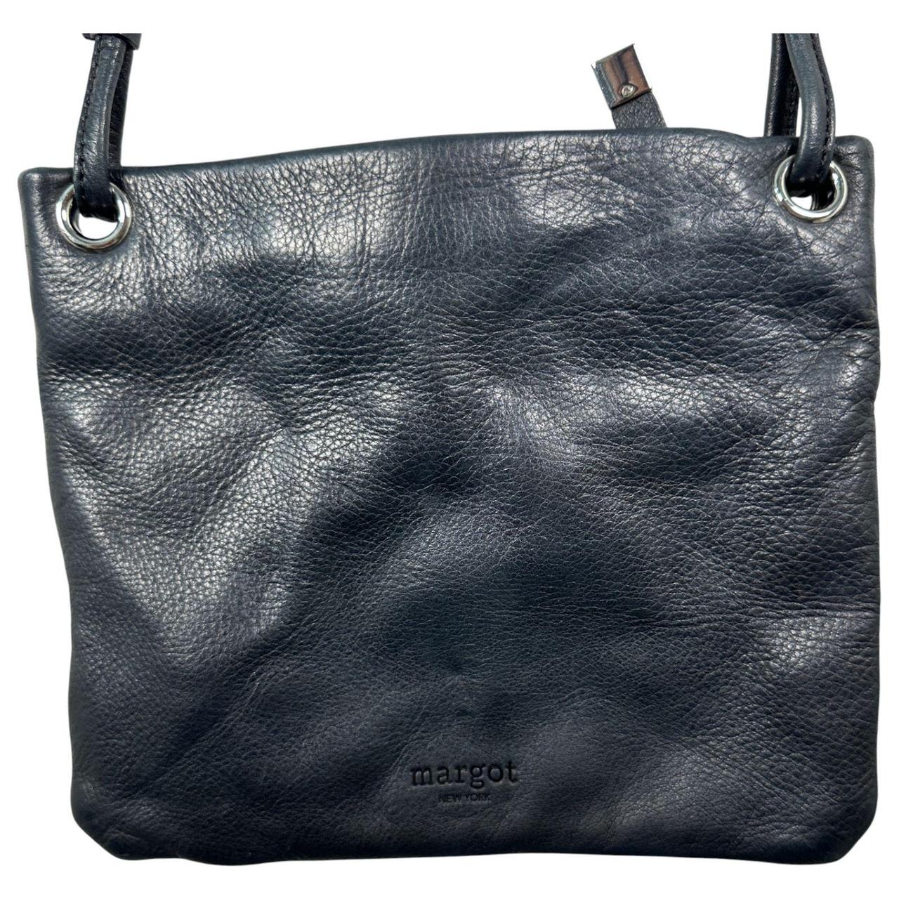 Margot Black Leather Crossbody Bag Purse... | Depop