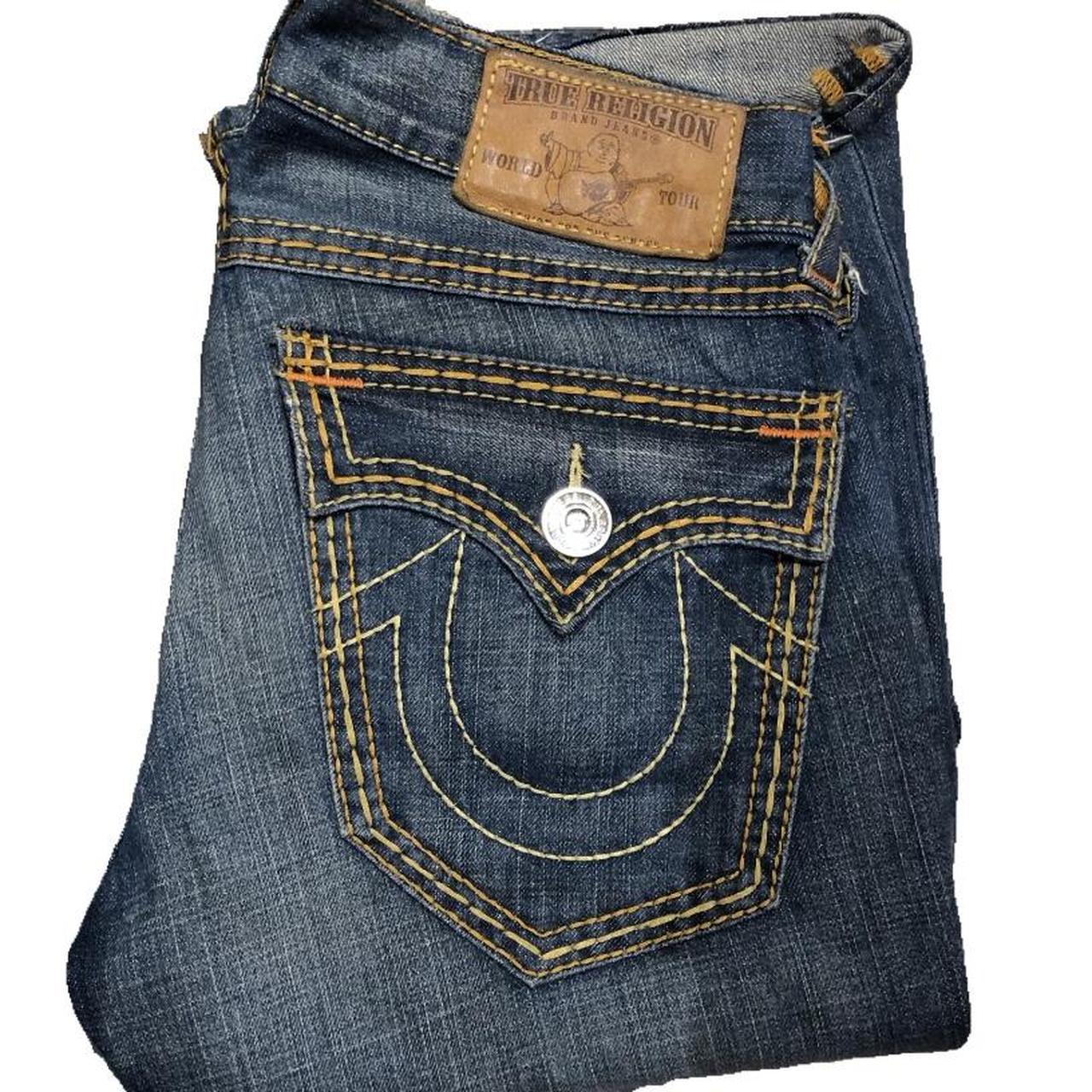 Veryyyy old gold triple stitch trueys 😩super bootcut... - Depop