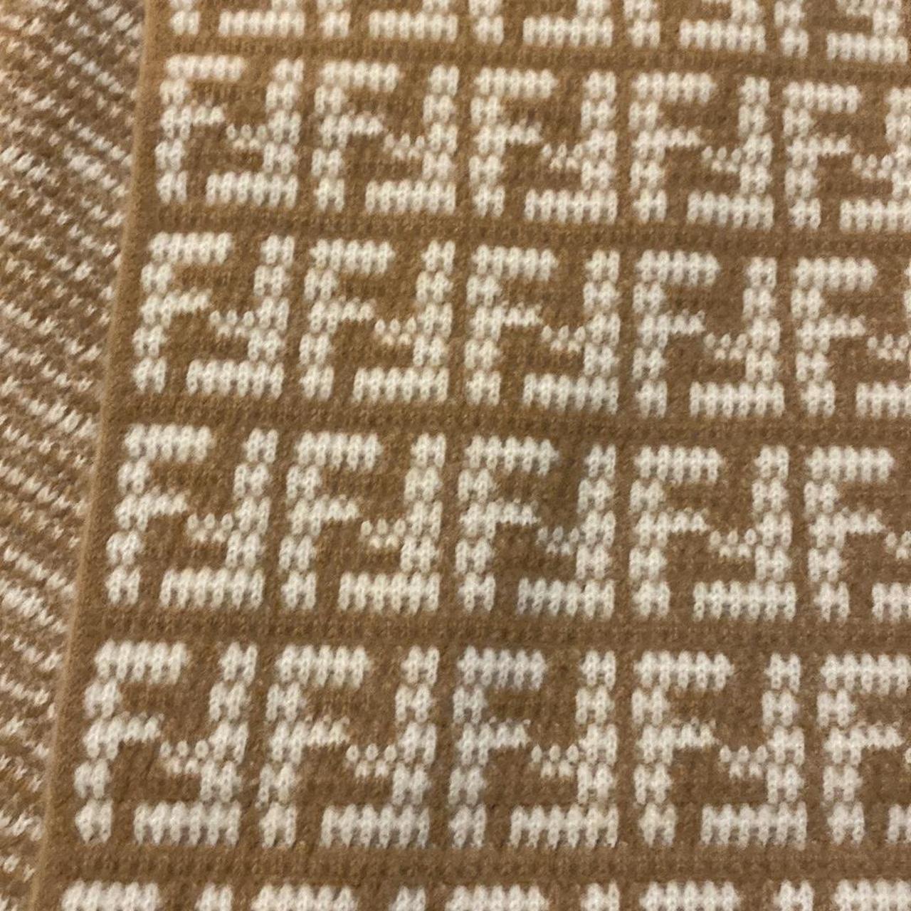 Fendi FF Knitted 100% Cashmere Scarf - Depop