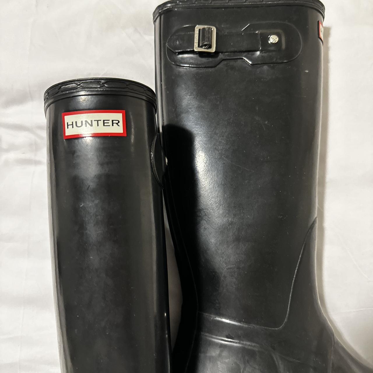 HUNTER black rain boots | Depop