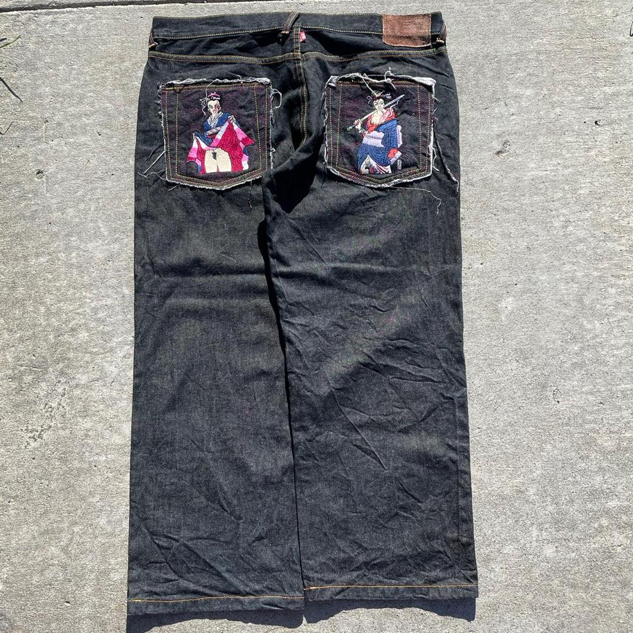 rare RMC japanese denim jeans size - 40 leg opening... | Depop