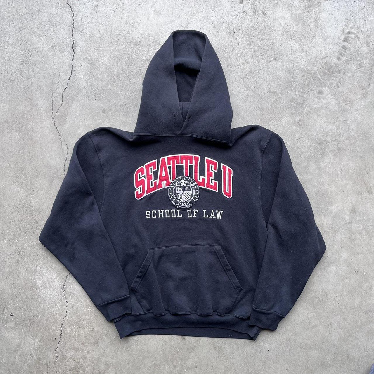 Vintage Seattle U Hoodie No size tag fits a size... - Depop