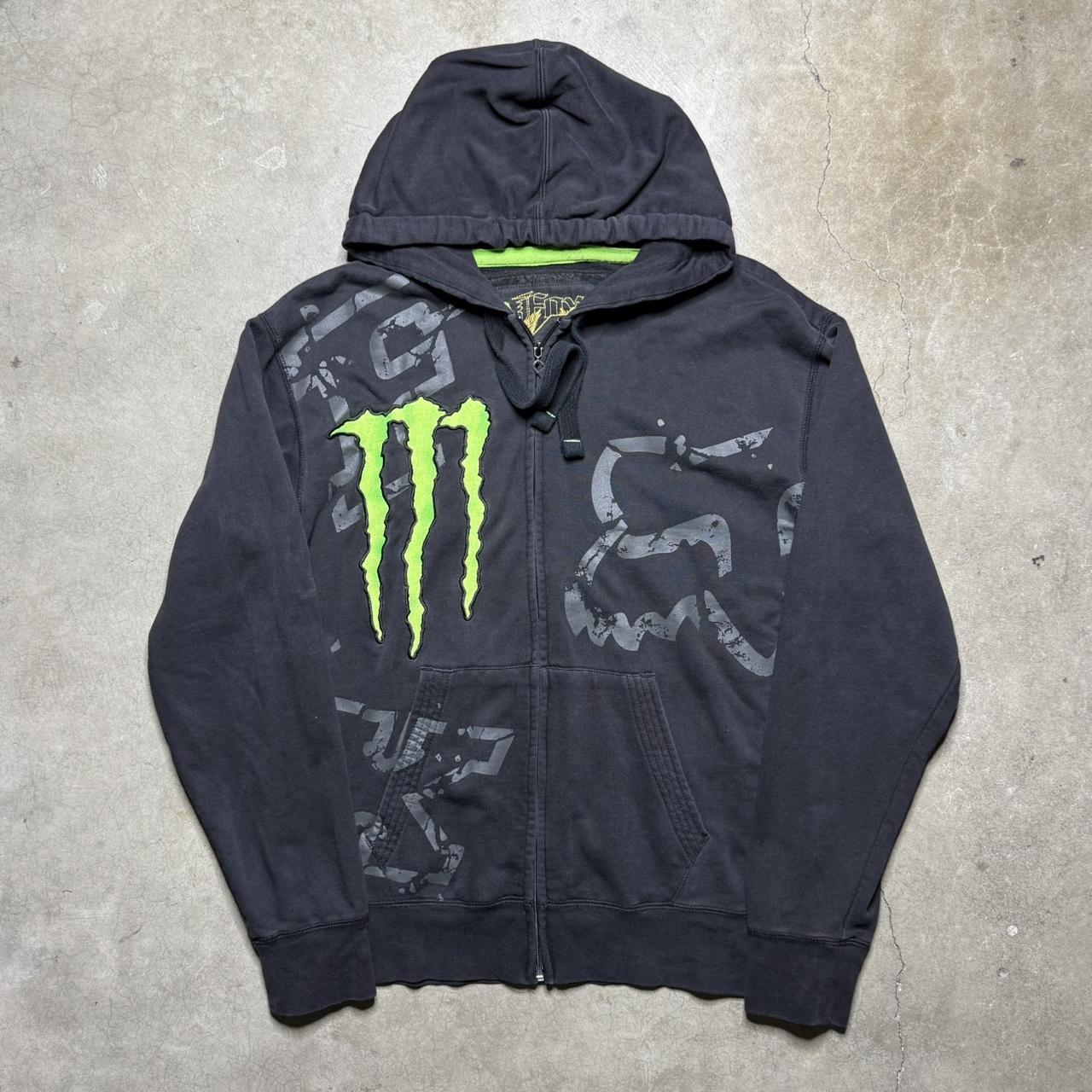 Grail Y2K monster energy fox racing zip... - Depop