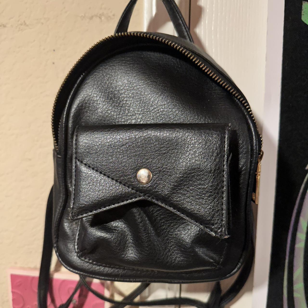 Mini Black Backpack. Super cute and lightweight.... - Depop