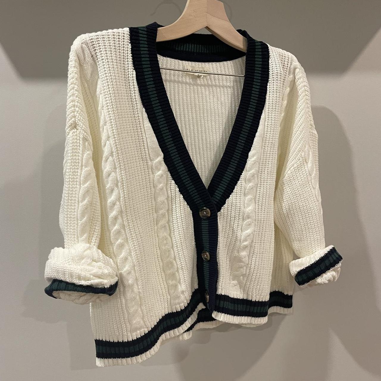 LA HEARTS VARSITY CROPPED CARDIGAN size... - Depop
