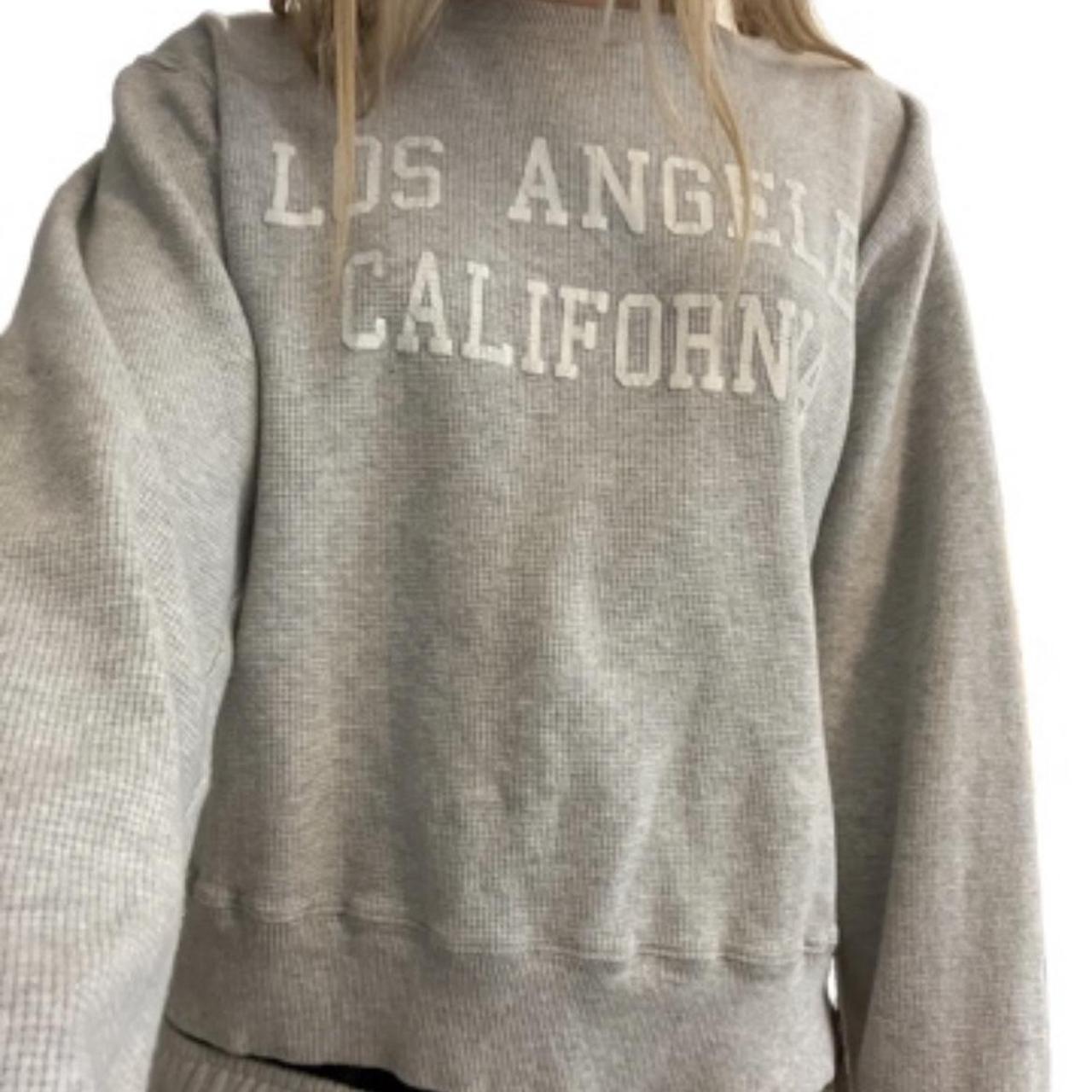 Super cute thermal brandy Melville crew neck. Hardly... - Depop