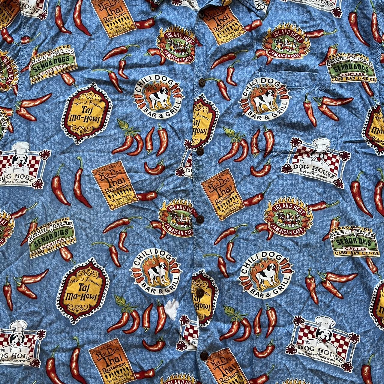 Big Dogs Chili Pepper short sleeve button up shirt... - Depop