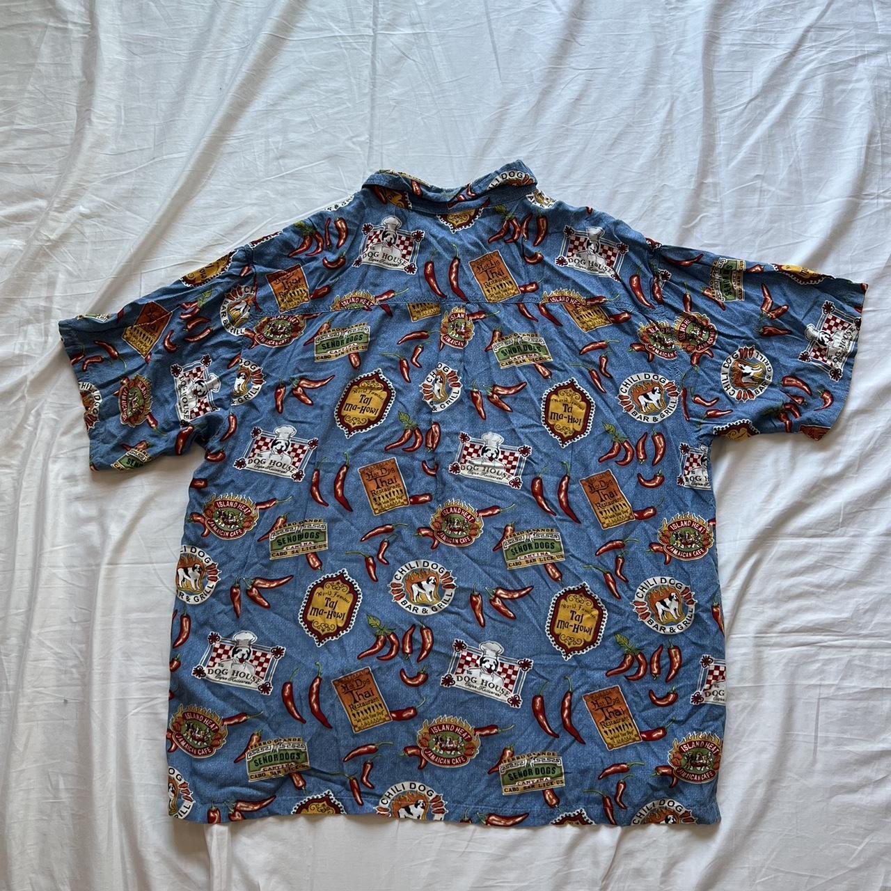 Big Dogs Chili Pepper short sleeve button up shirt... - Depop