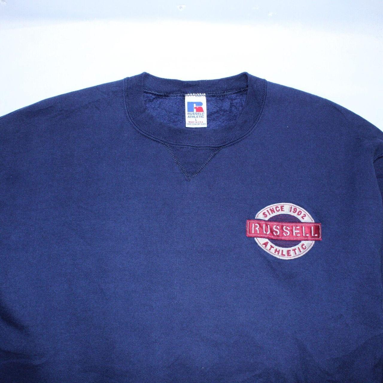 Russell Athletic Logo Sweatshirt Mens Large Blue... - Depop