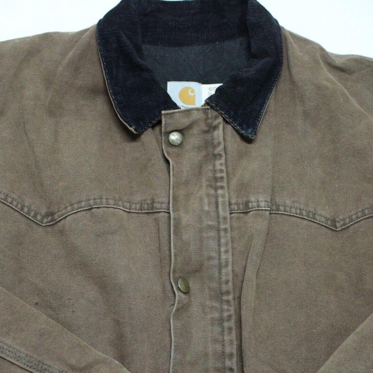 Carhartt Vintage Chore Coat Mens XL Brown Zip Up... - Depop