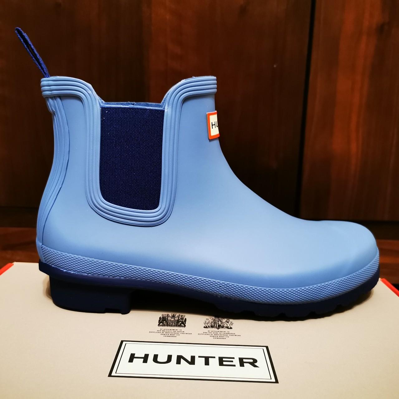 New Women's Hunter Blue Ankle Short Wellies... - Depop