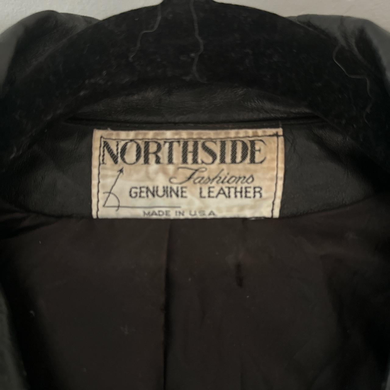 Vintage black leather blazer Fits like a Xs-S - Depop