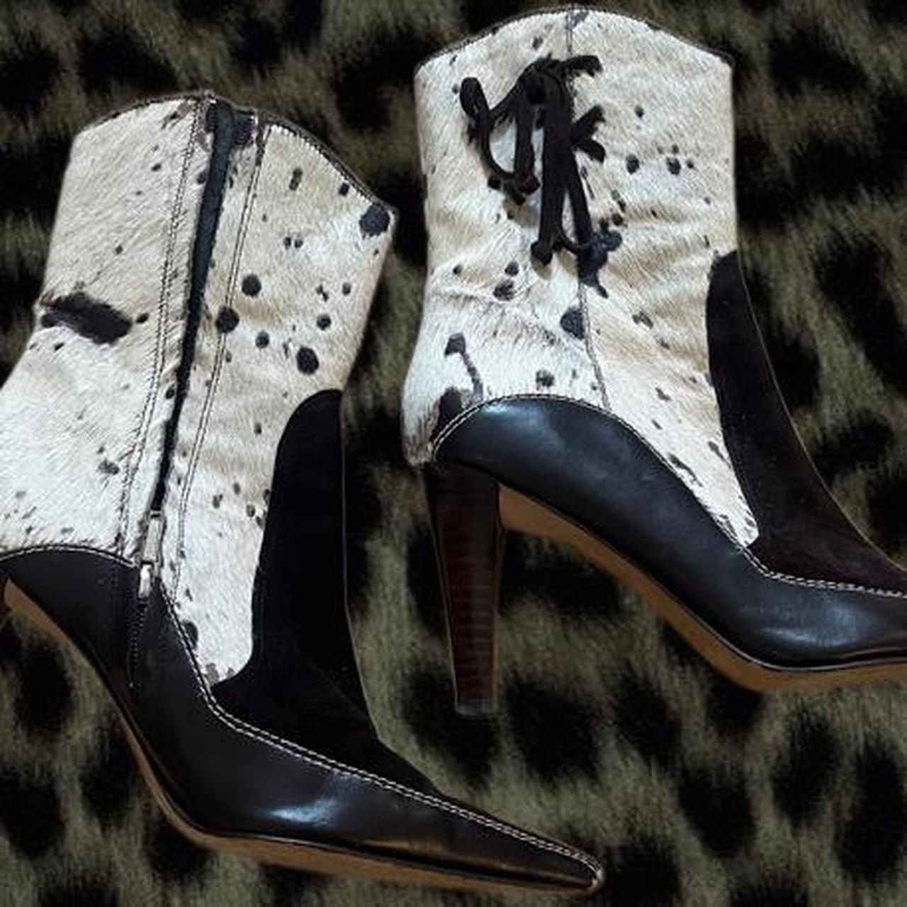 Vintage cowboy y2k boots/high heels The leather is... - Depop