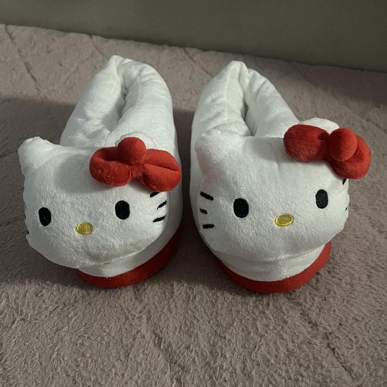 -Hello kitty slippers -Worn once -Size 5-5.5 but... - Depop