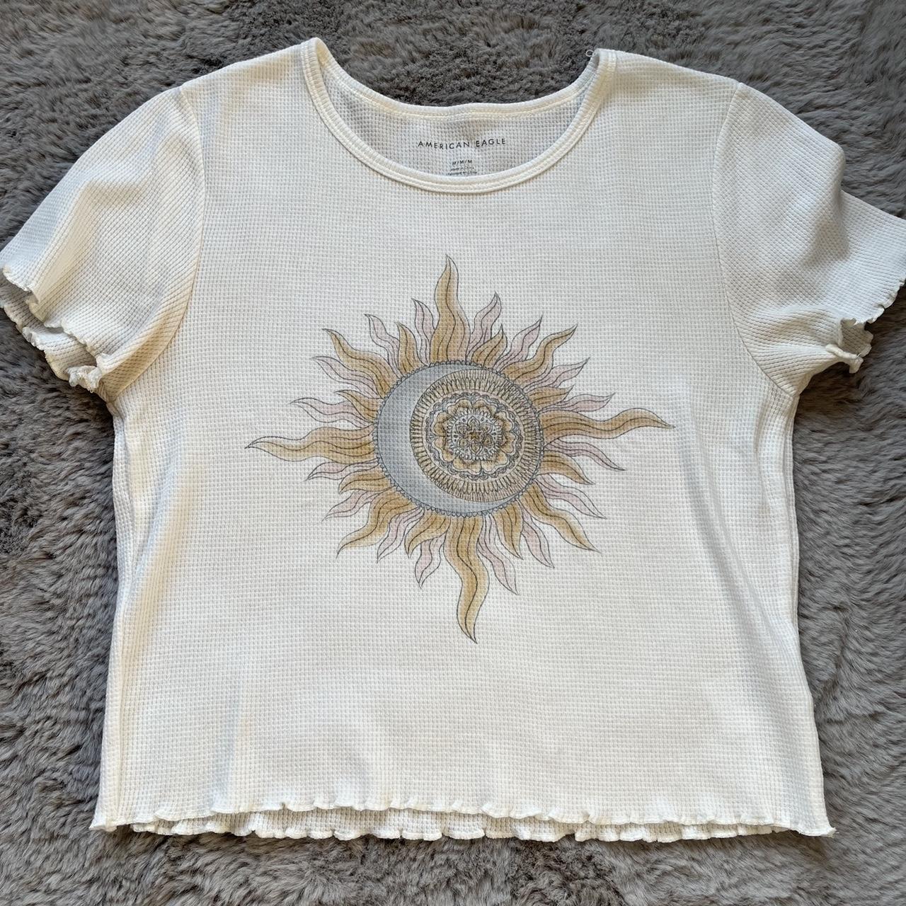 American Eagle Outfitters Women's White T-shirt | Depop