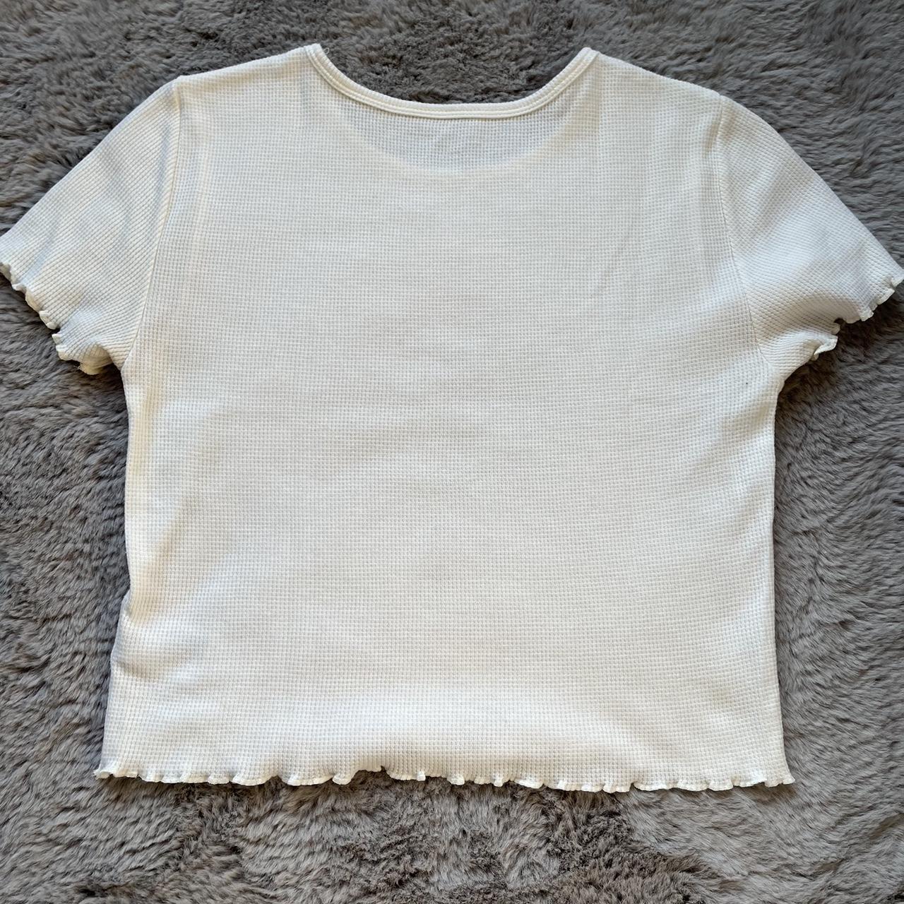 American Eagle Outfitters Women's White T-shirt | Depop