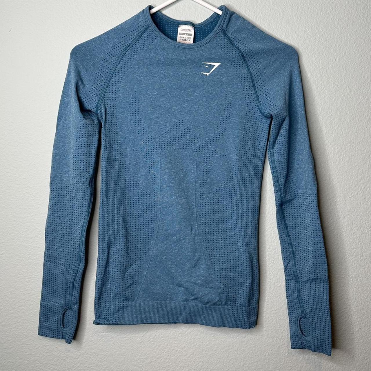 Gymshark Women's Blue Shirt | Depop