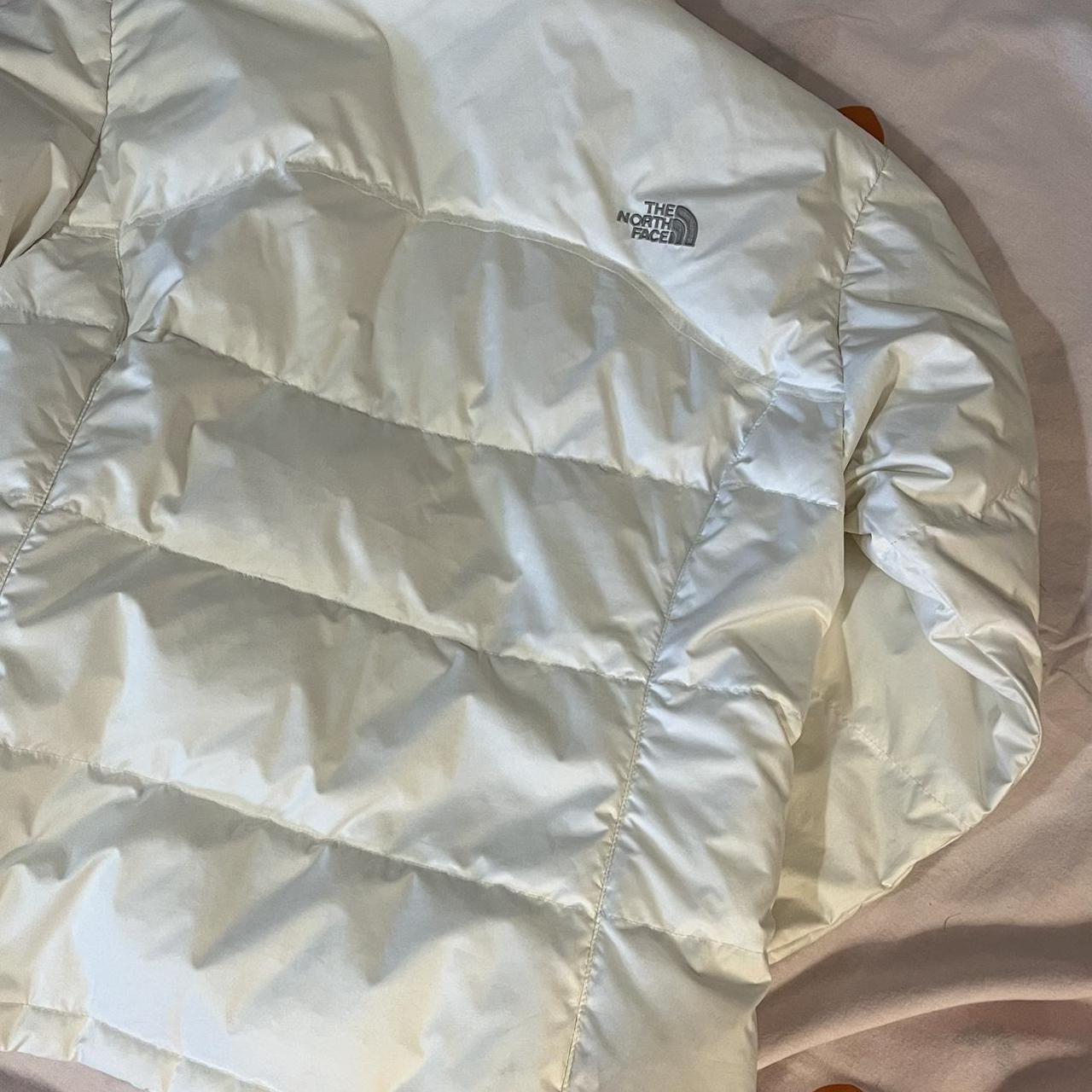 The north face white puffer jacket 600 Few marks as... - Depop