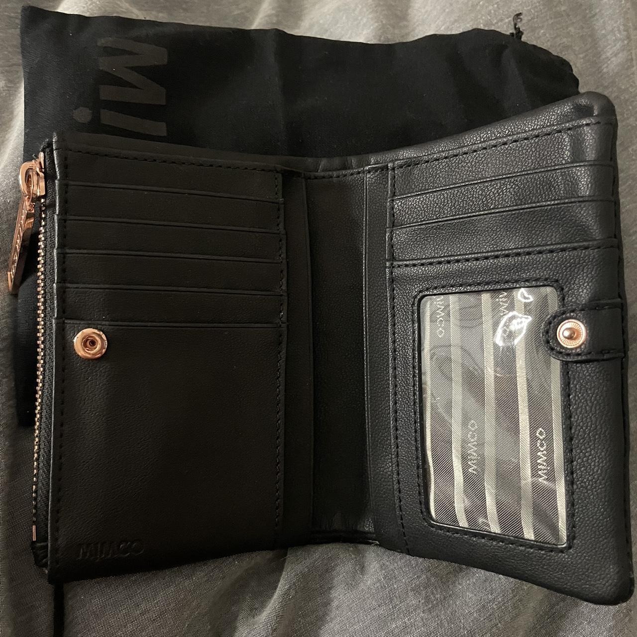 Mimco Mim Mazing Medium Wallet Black With Rose Depop