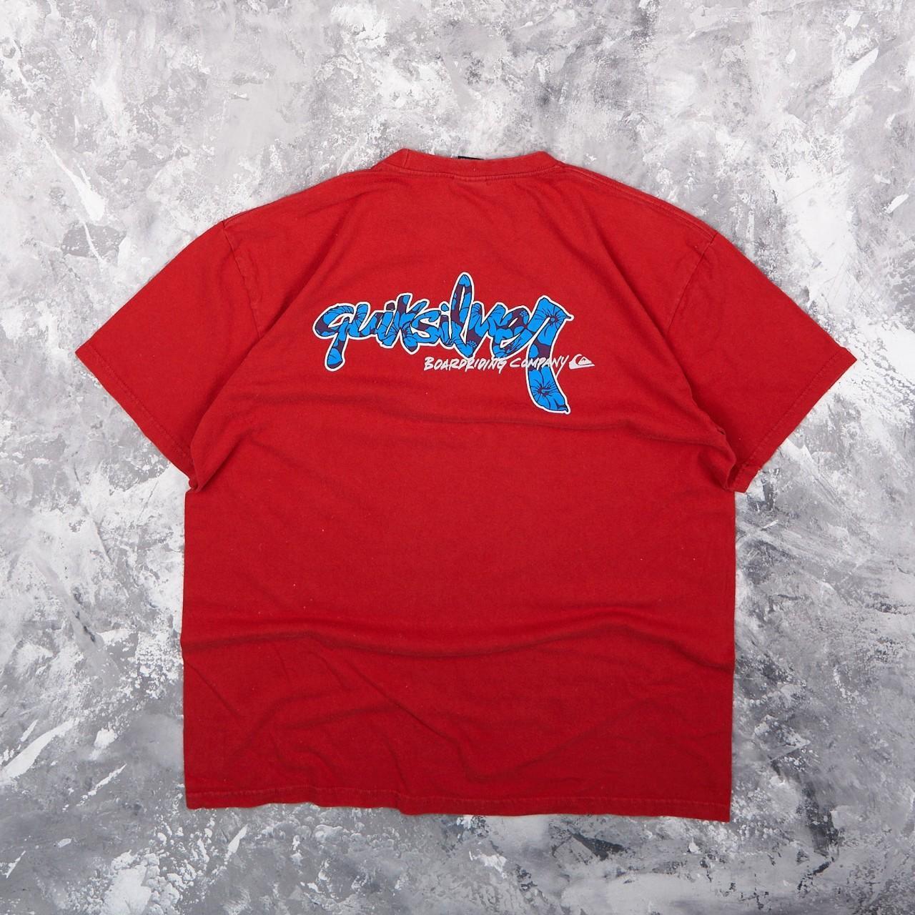 Quicksilver Graphic T-shirt Size: Large Pit2Pit:... - Depop