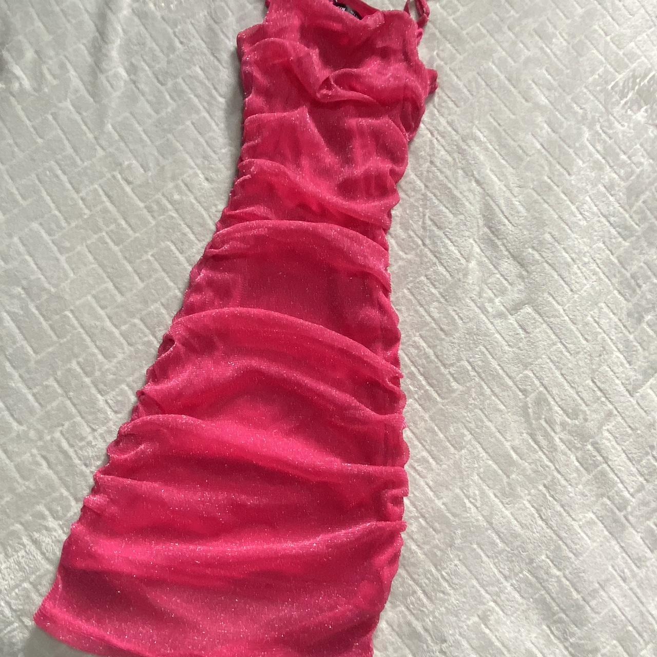 SHEIN slinky pink sparkly dress Brand new with tags... - Depop