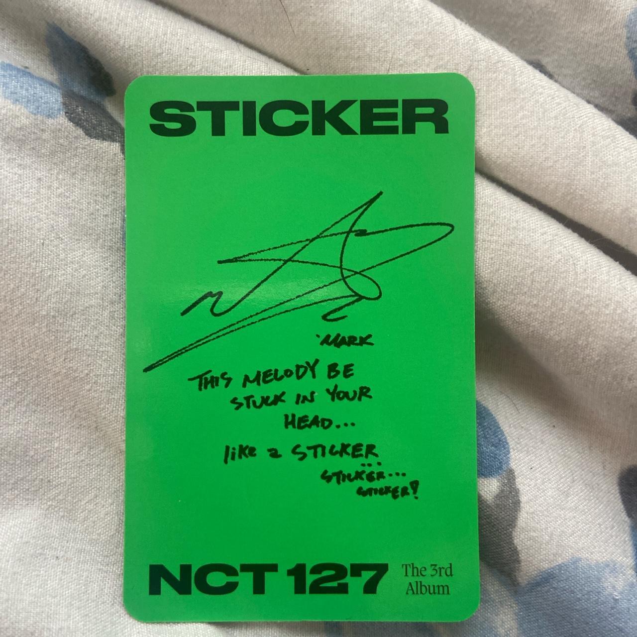 nct mark sticker official photocard - Depop