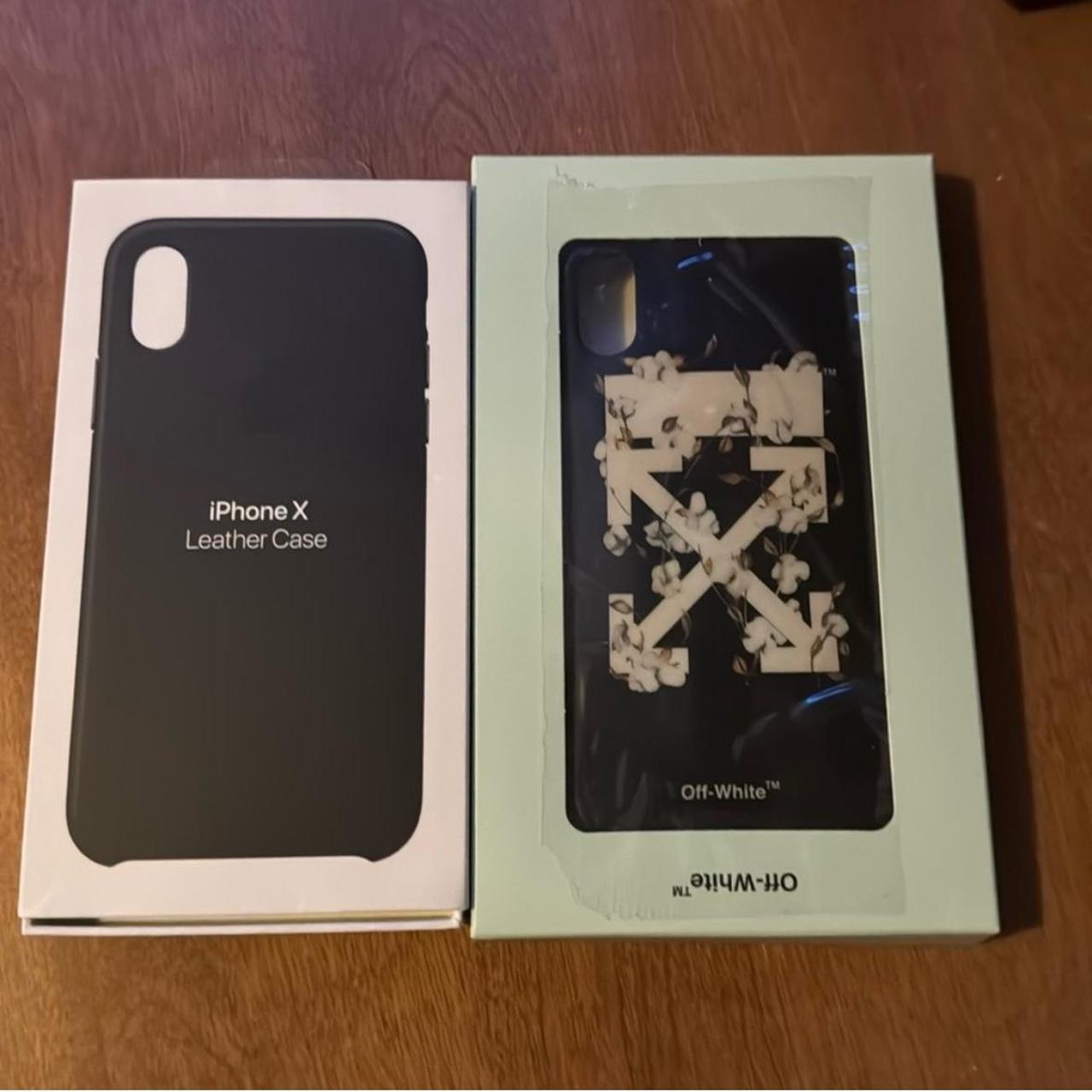 2 IPhone X Cases Off White Case and Apple Leather... - Depop