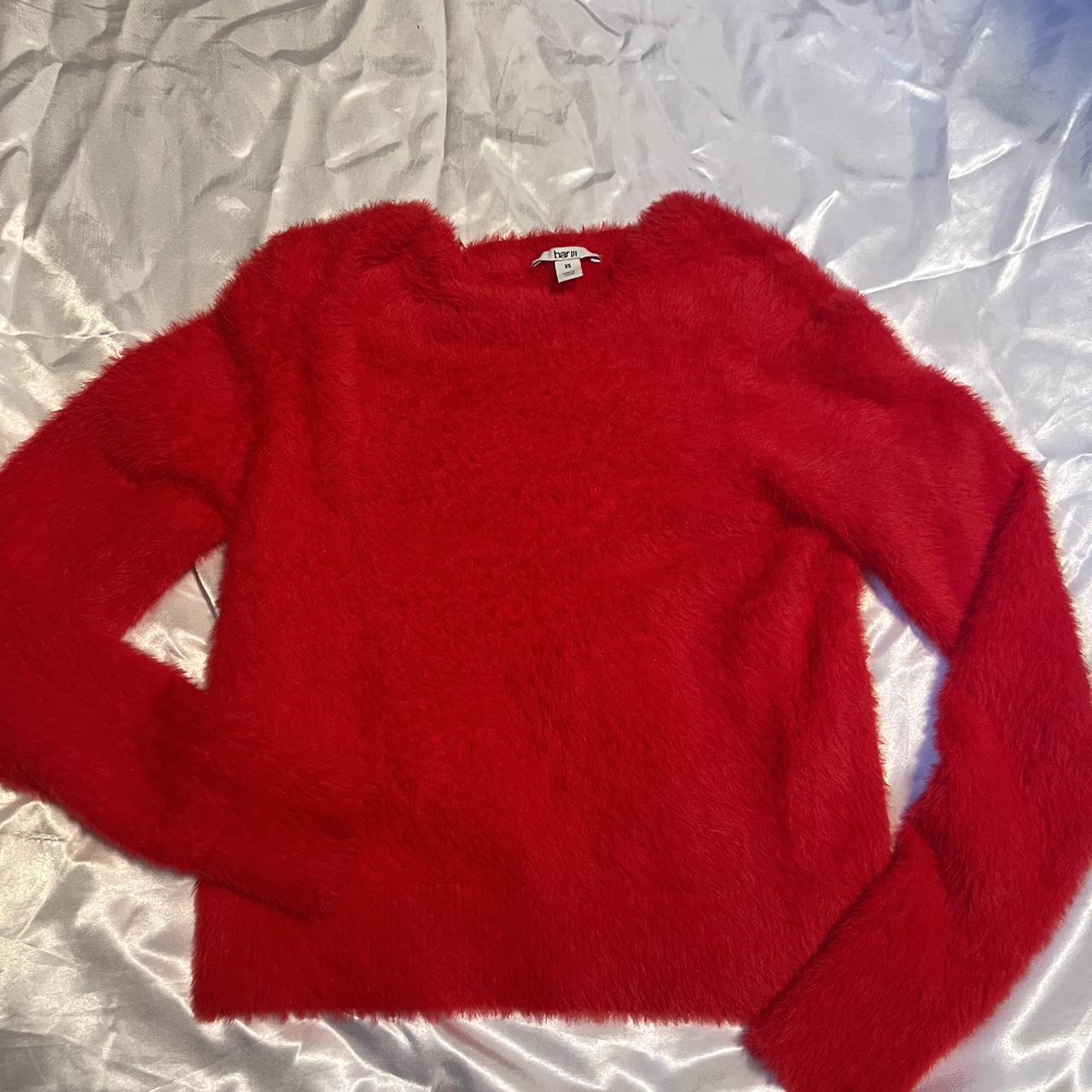 red fluffy sweater, SUPER SOFT OMG #sweater... - Depop