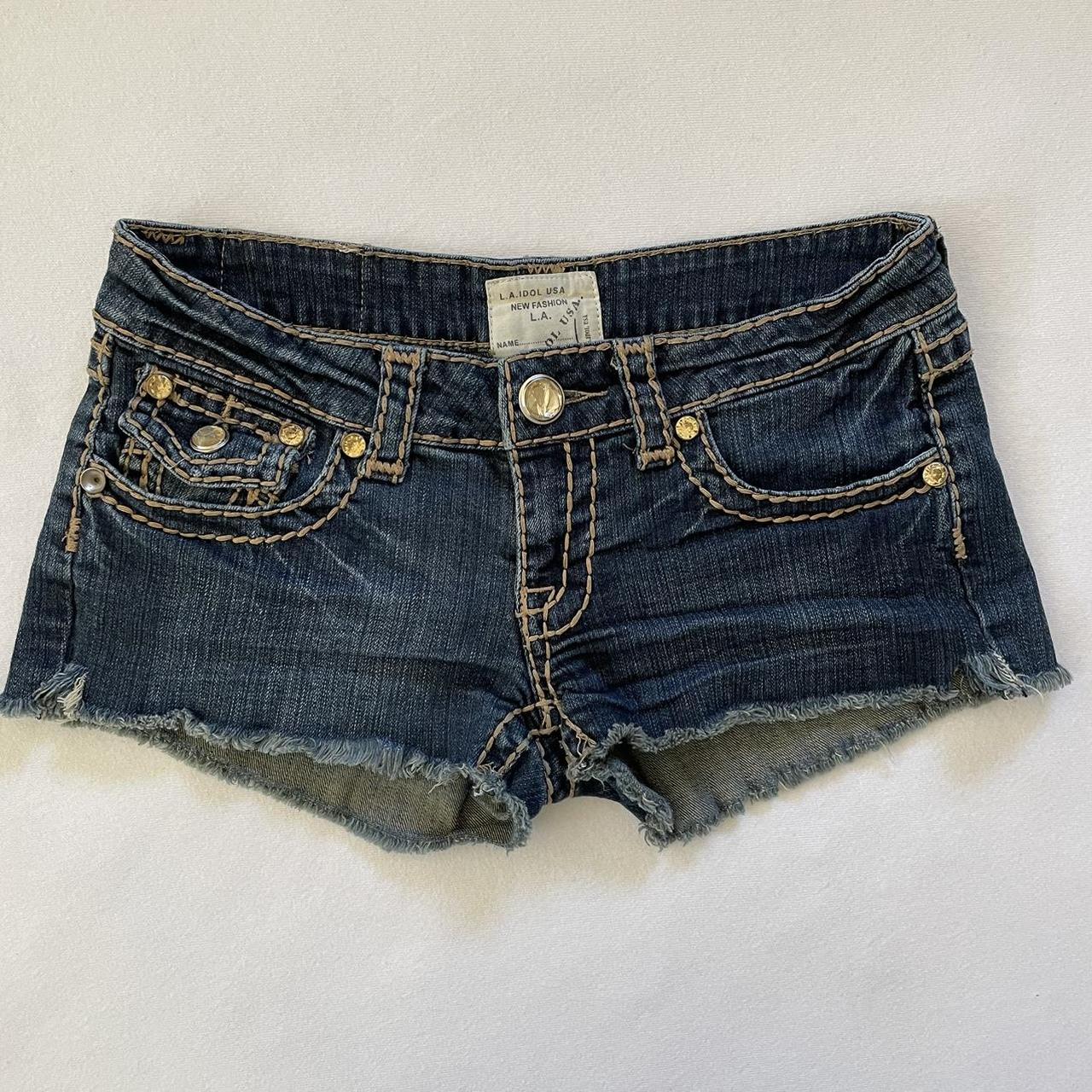 LA Idol USA ⭐️ low rise micro cut off jean shorts... - Depop