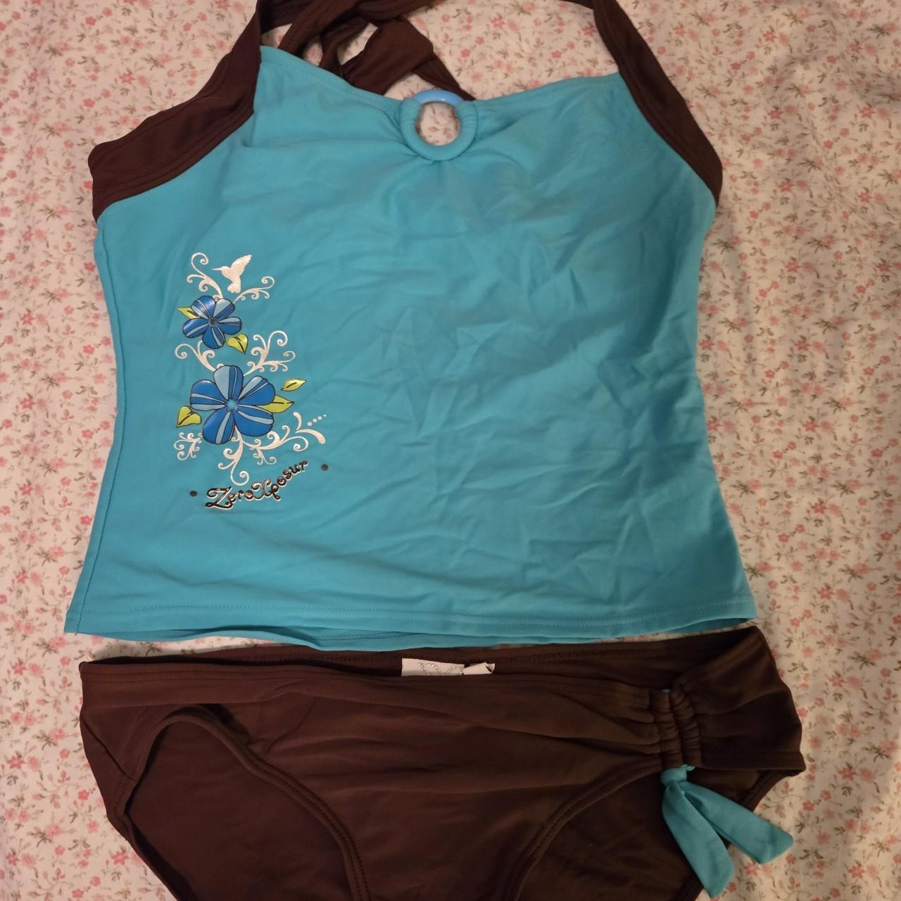 y2k halter top hummingbird bikini set! ☆Kids size... | Depop