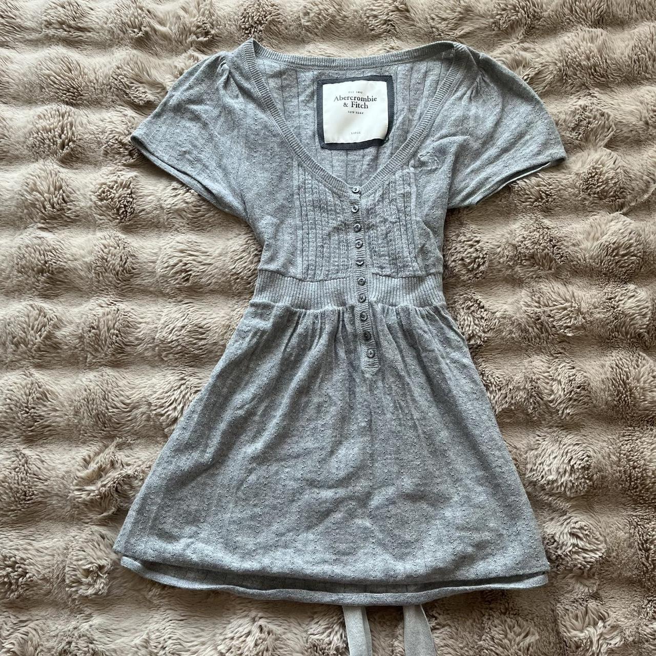 vintage abercrombie and fitch henley button babydoll... | Depop