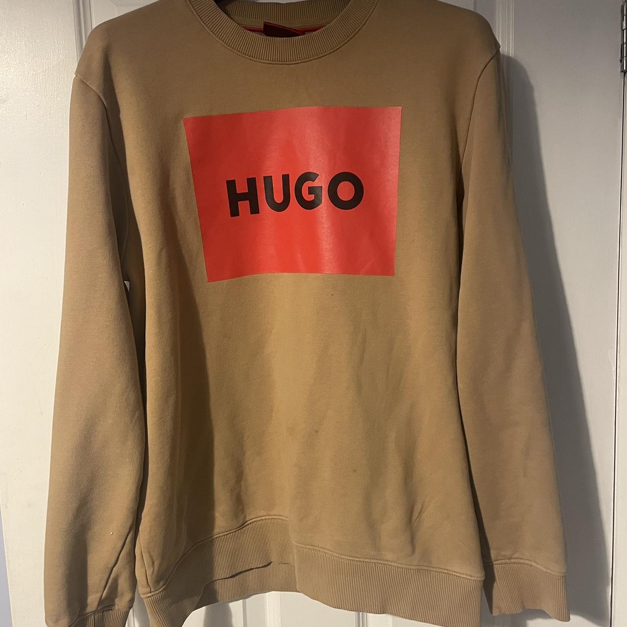 Beige Hugo boss jumper large Bought for £55 - Depop
