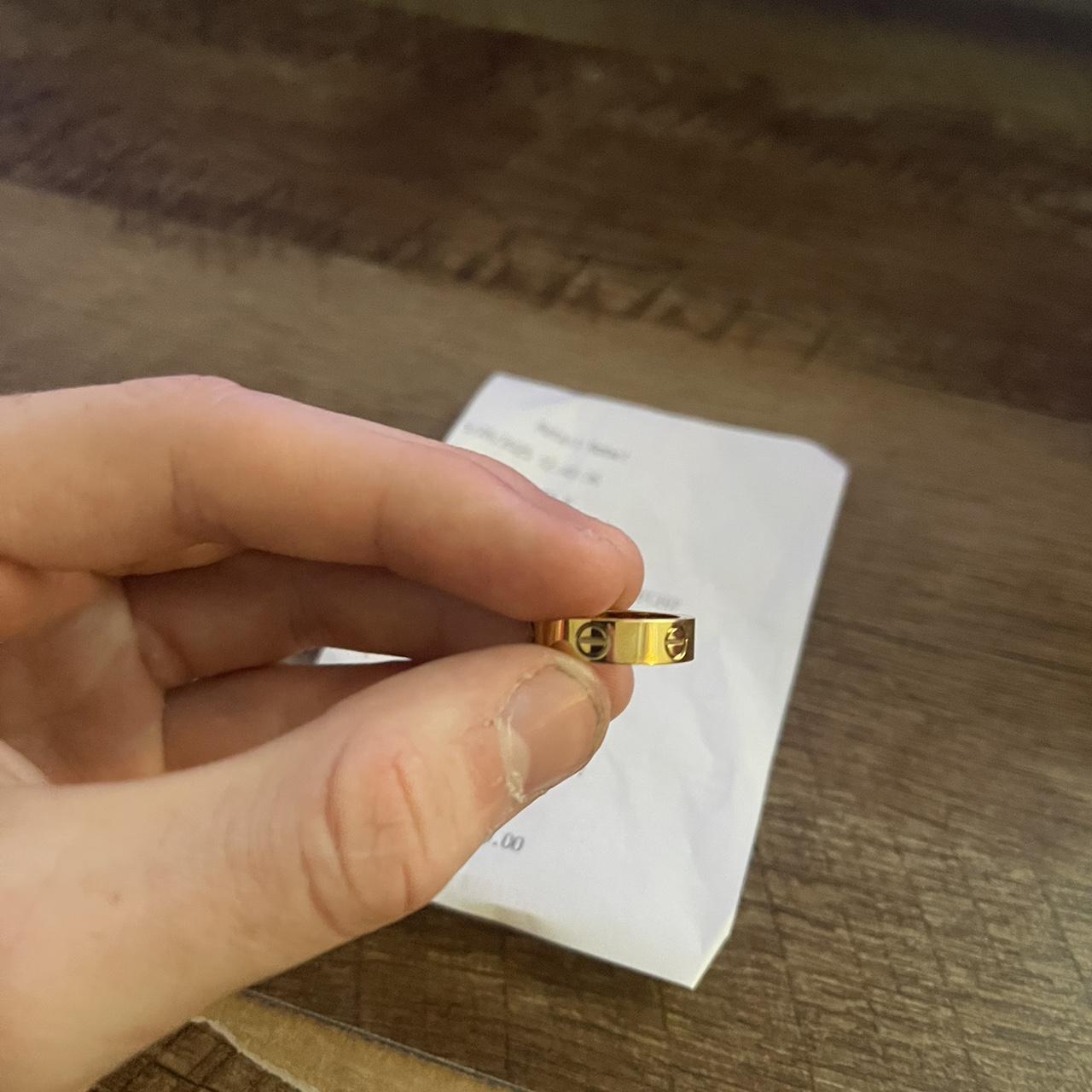 Gold designer ring RECEIPT INCLUDED!🔥🔥🔥 size 6... | Depop