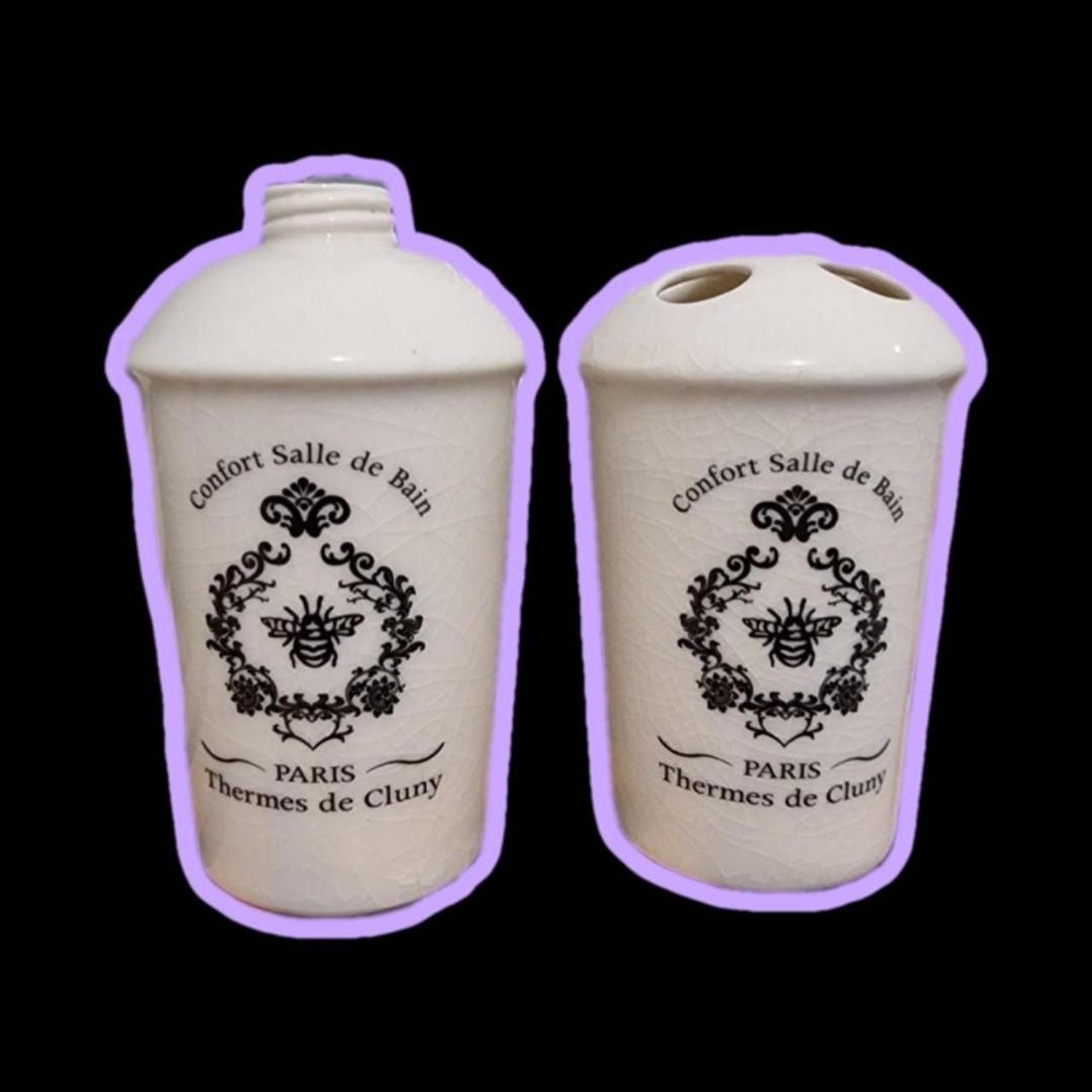 🦋 VINTAGE INSPIRED PARIS BATH SET SOAP DISPENSER... - Depop