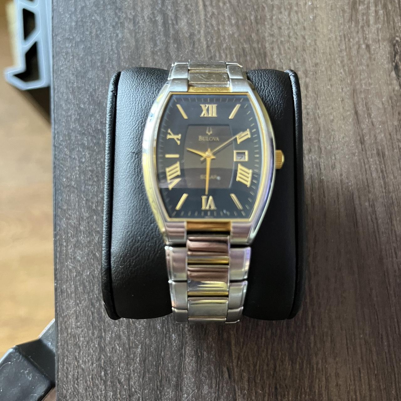 Bulova Solar Stainless Steel With Gold Accent Mens... - Depop