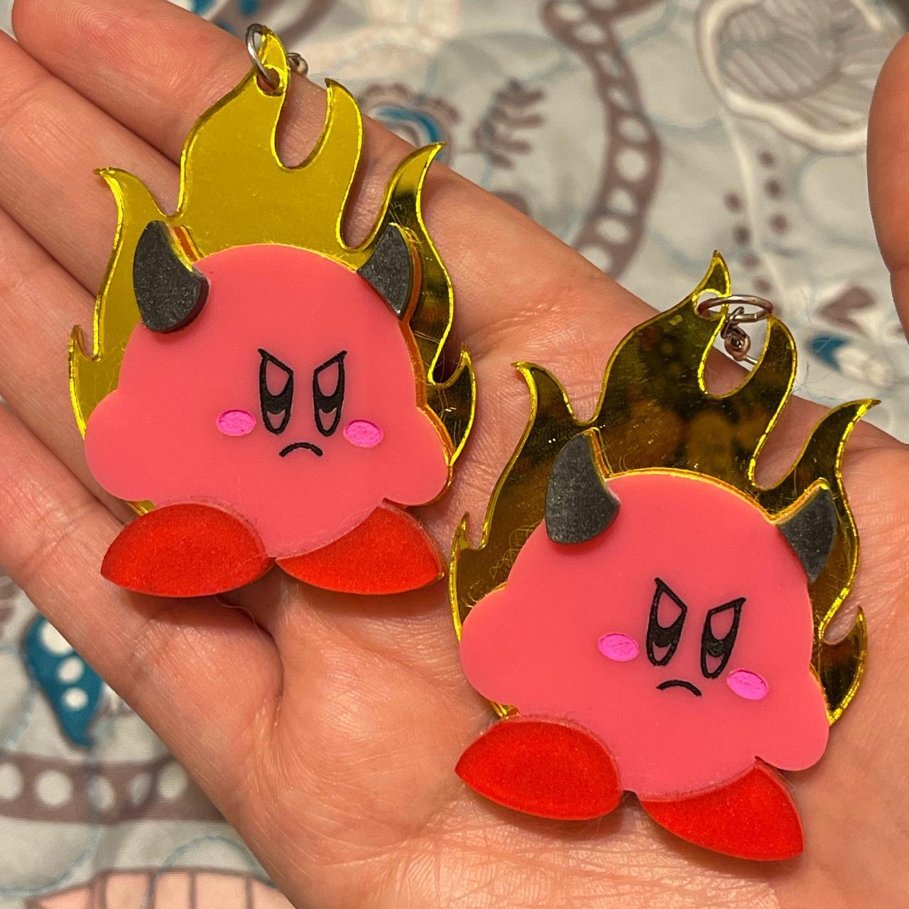 Devil Kirby statement earrings #devil #kirby #earrings - Depop