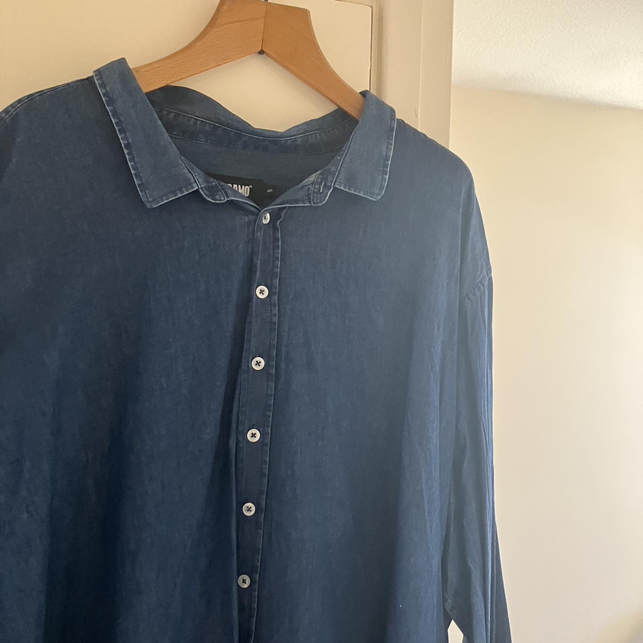 Jacamo Men's Navy and Blue Shirt | Depop