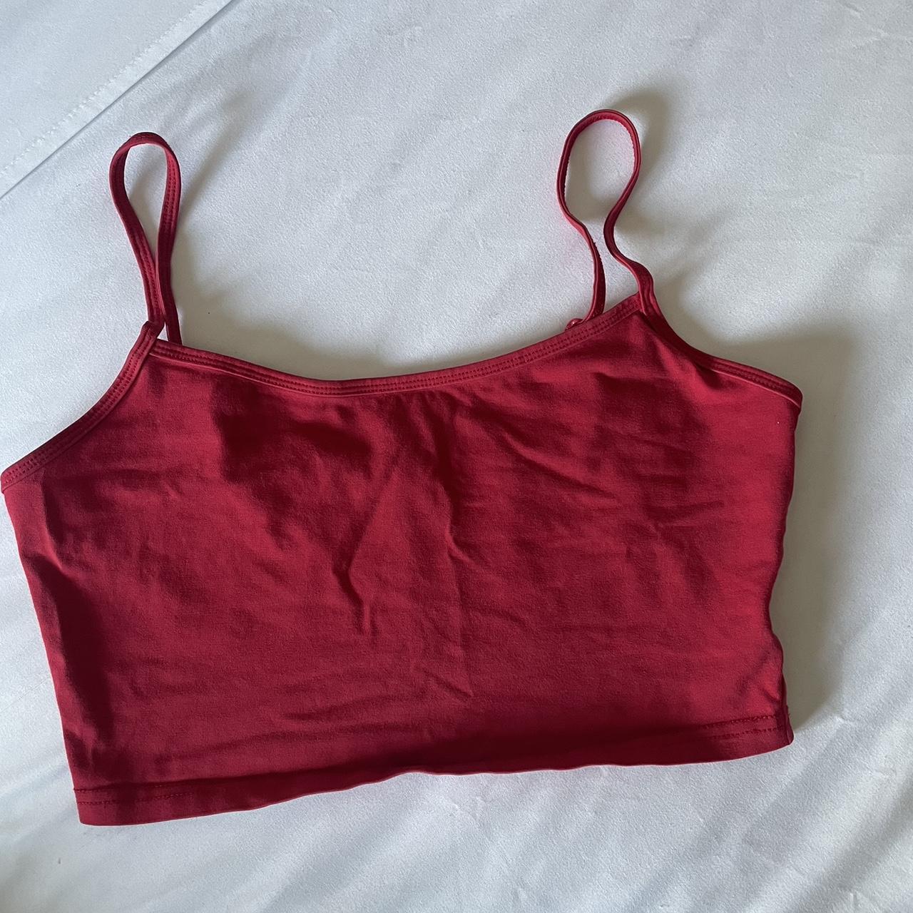 Red Spaghetti Strap Crop Top💋🍷 - Depop