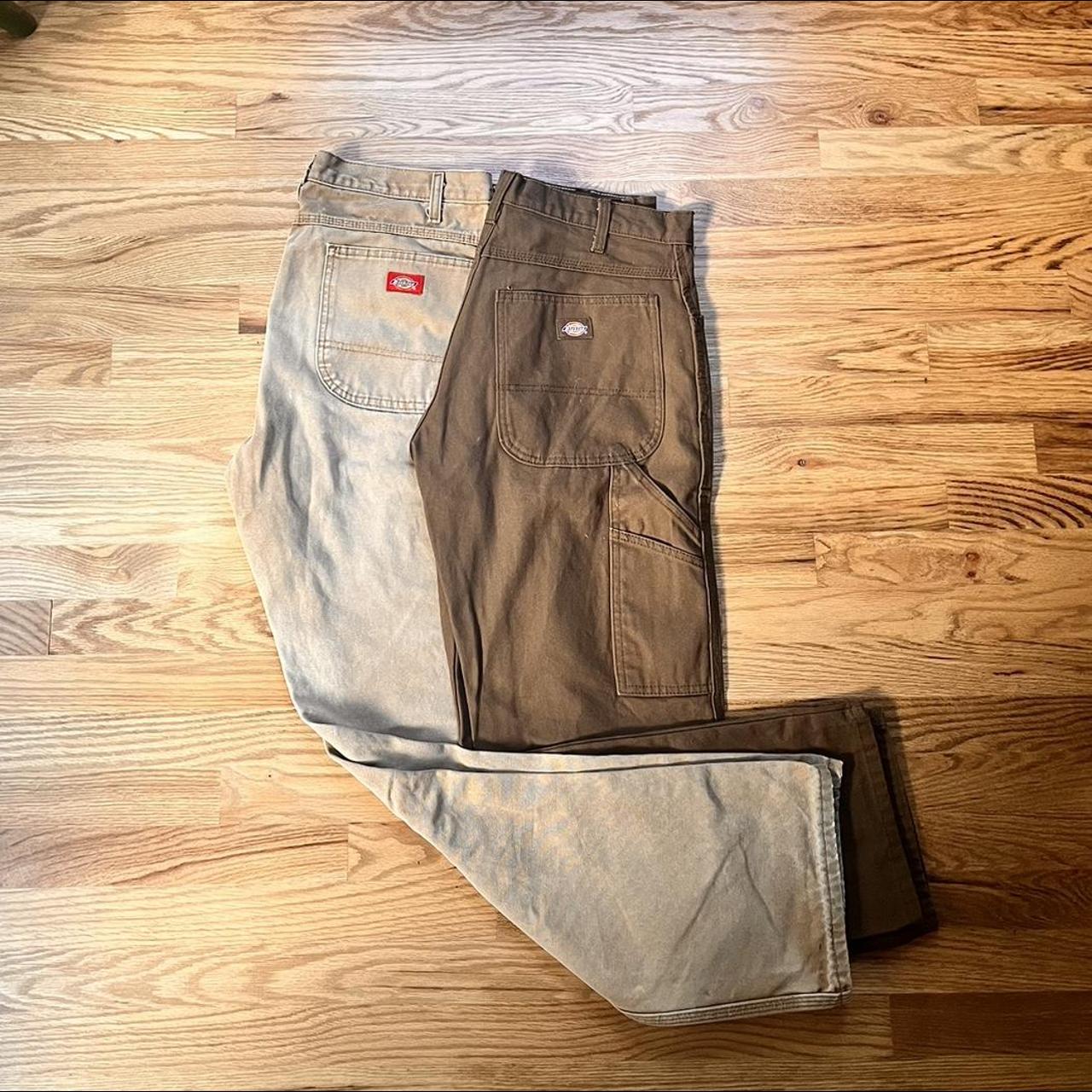 Dickies bundle Tan is 36x34 Brown is 32x30 Both are... - Depop