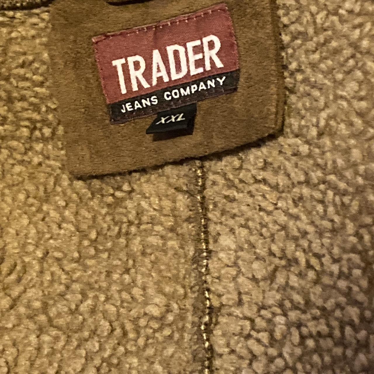 Vintage Trader Jeans Suede Jacket with fleece inner.... - Depop