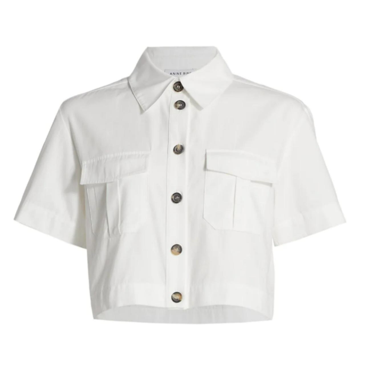 Brand: Anine Bing Style name: Scout Cropped Boxy... - Depop