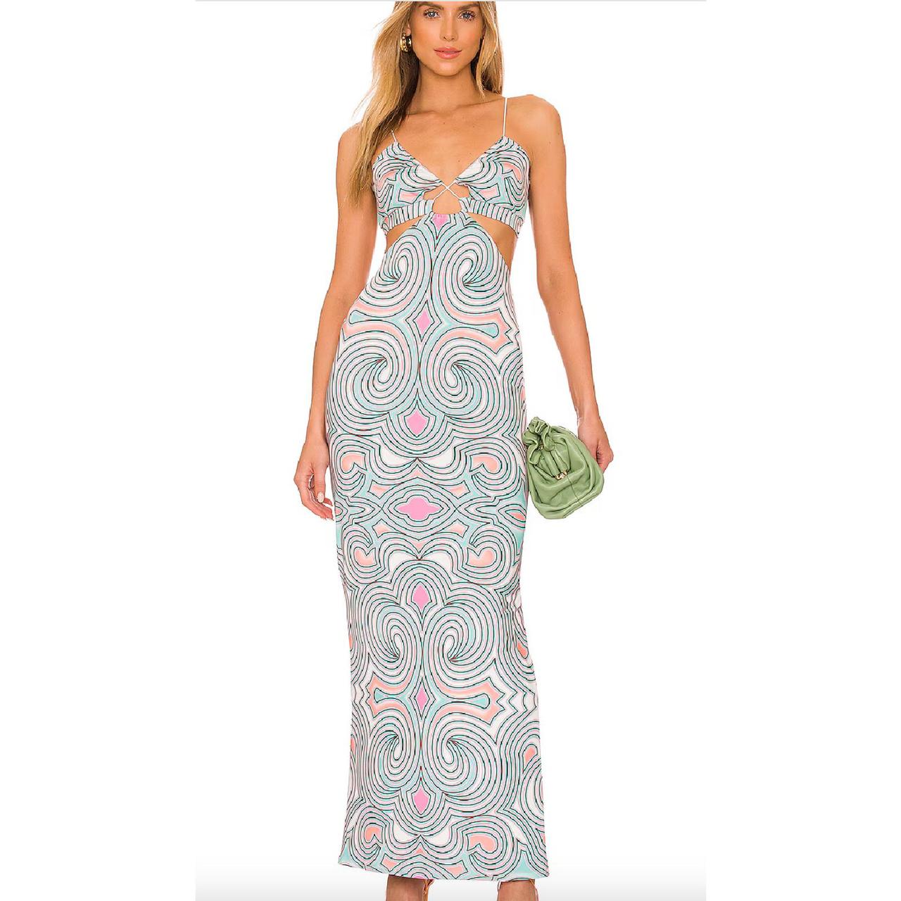 AFRM Colima Dress - Pastel Geo, Waist... | Depop