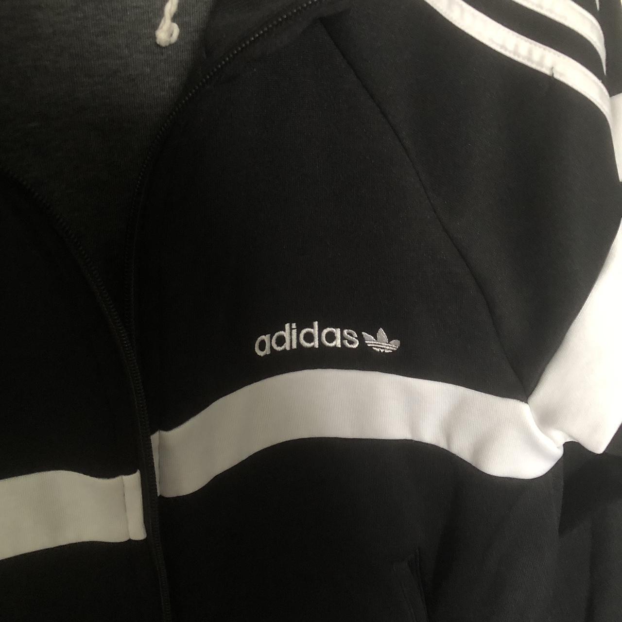 Adidas Women's Black and White Jacket | Depop