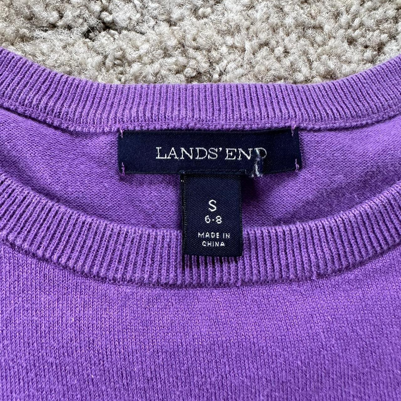 purple lands end sweatee vest, in great condition... - Depop