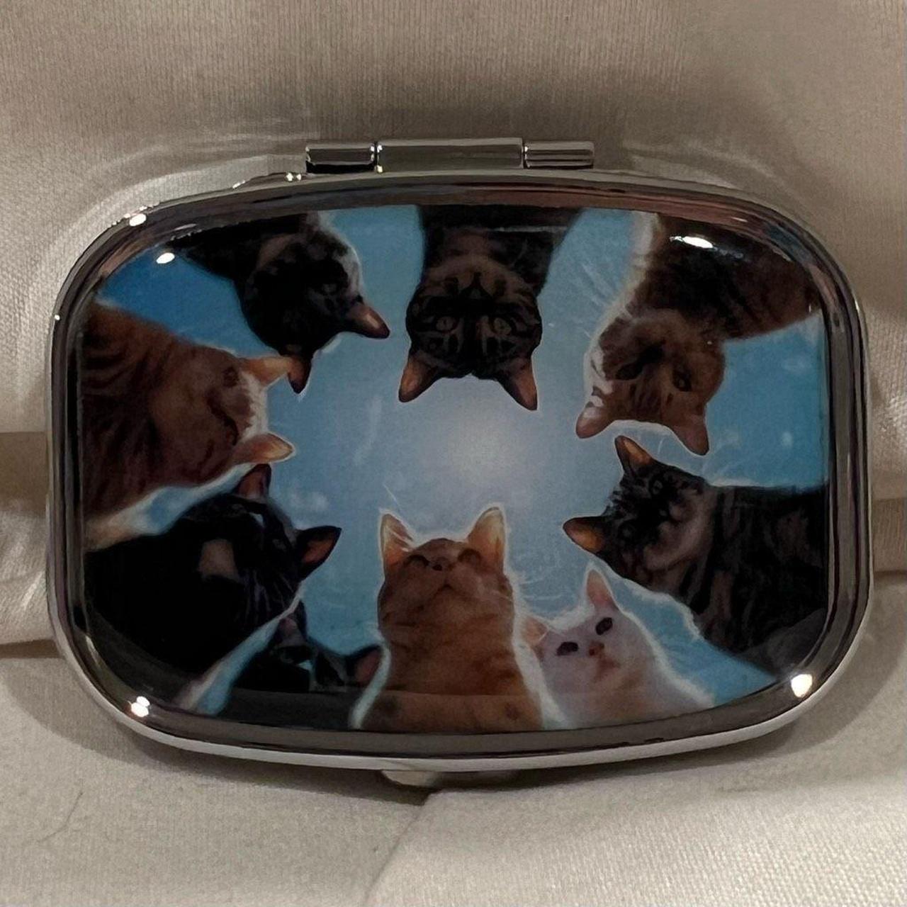 Peering Cats Travel Pill Box 2 Compartment... - Depop