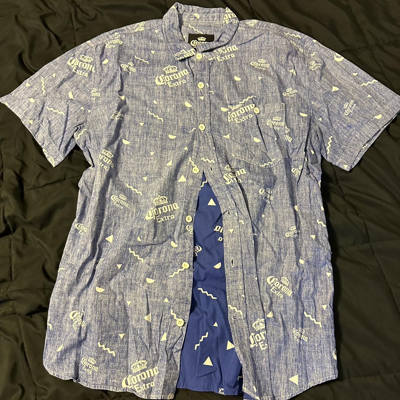 Corona Button Up Shirt Inside has design... - Depop