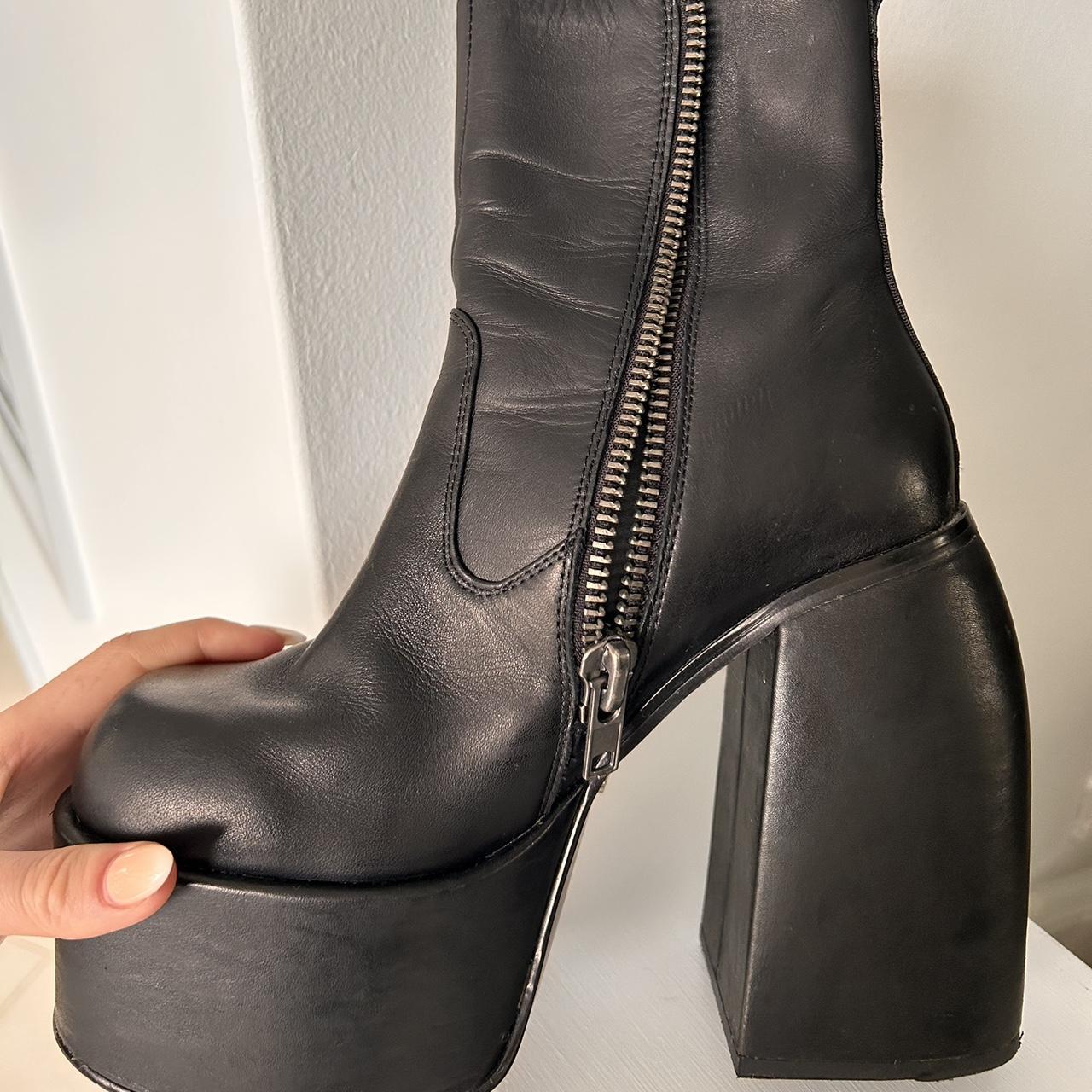 Naked Wolfe Jailbreaker Black Leather Boots Size Depop