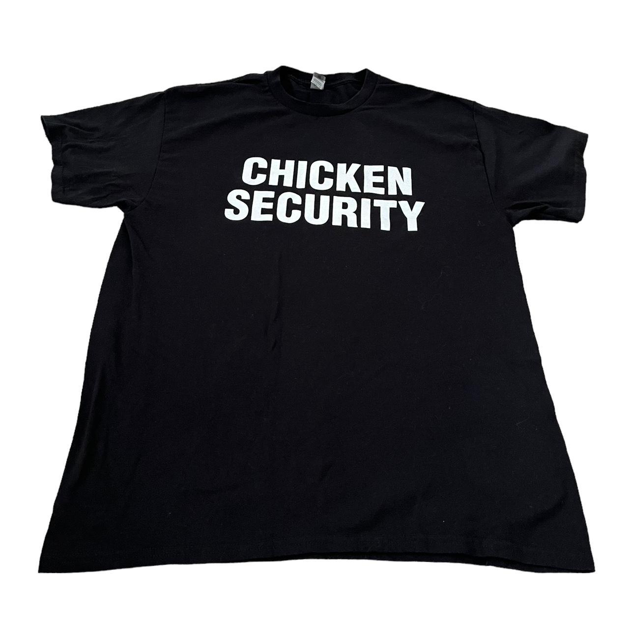 Chicken Security Gag Tee •size:L - Depop