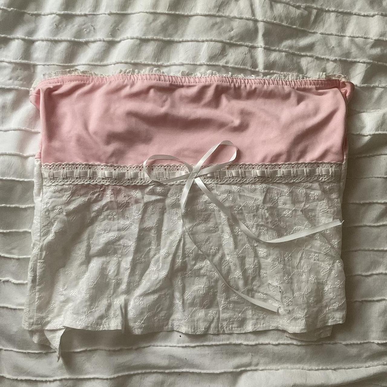 tie-back strapless top 🎀 - elastic on the inside so... - Depop