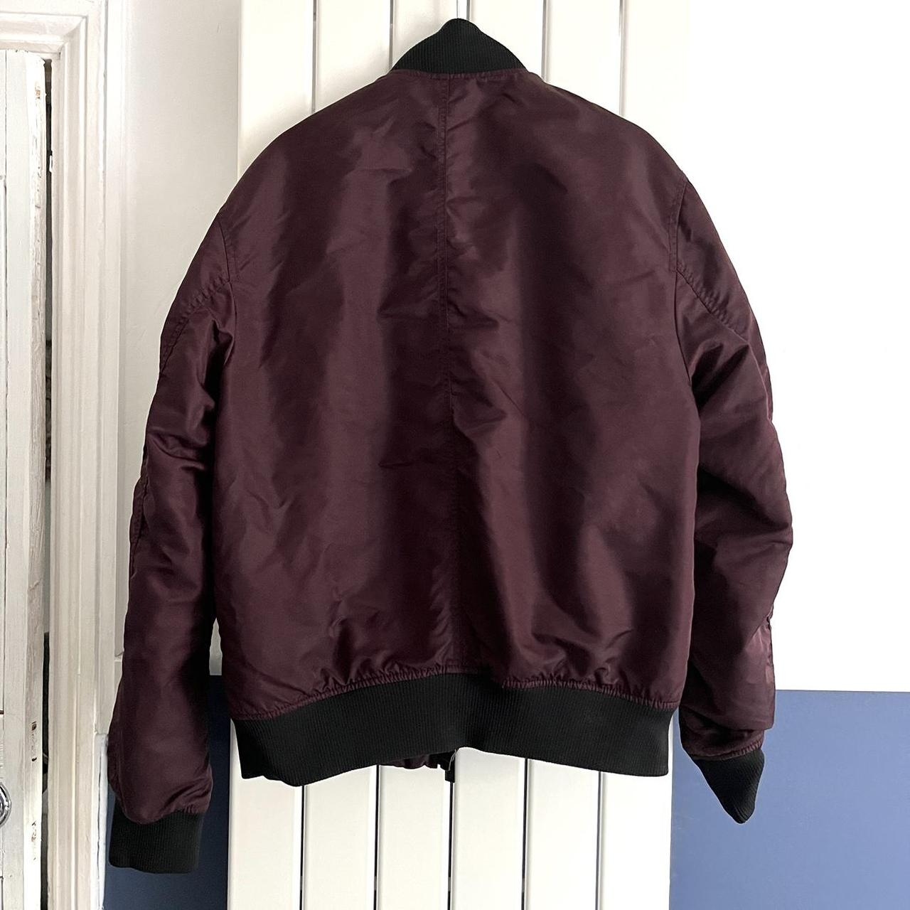 H&M Men’s Maroon/Burgundy Bomber Jacket. Men’s... - Depop